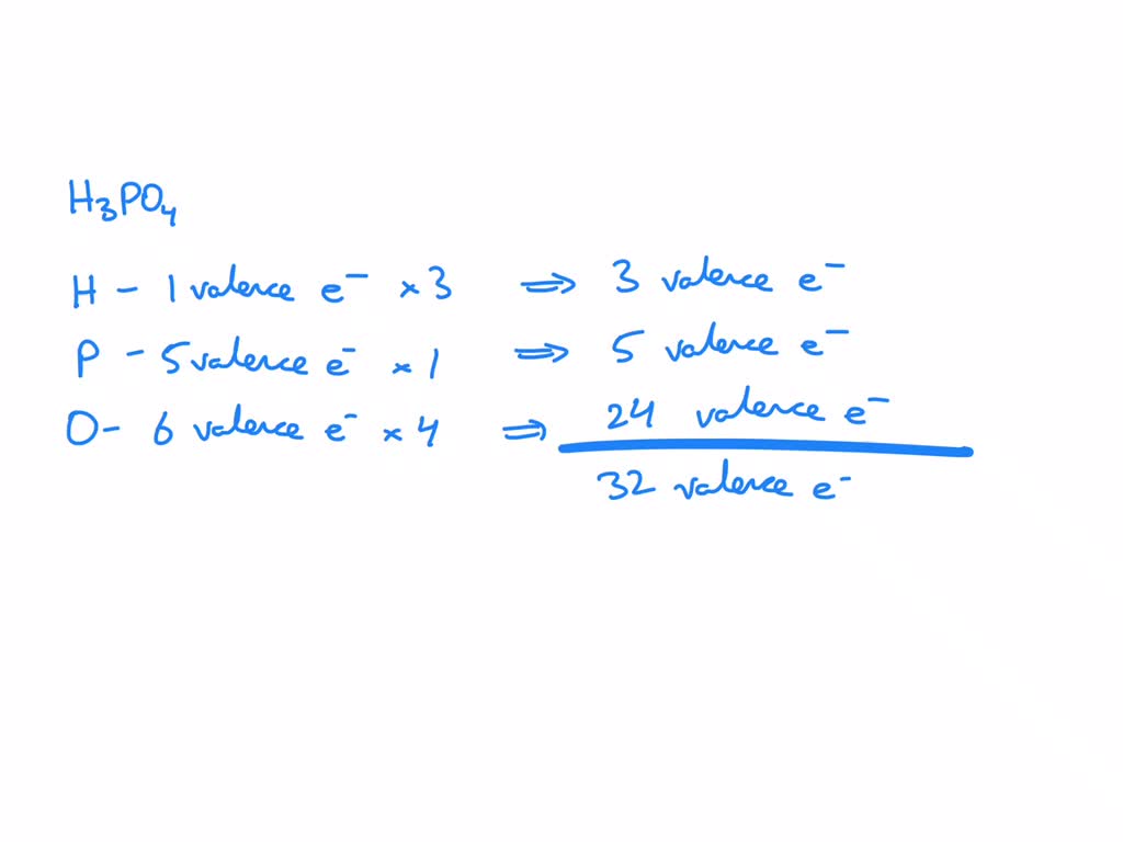 SOLVED: Q1) Draw a Lewis Structure of phosphoric acid (H3PO4) allowing ...