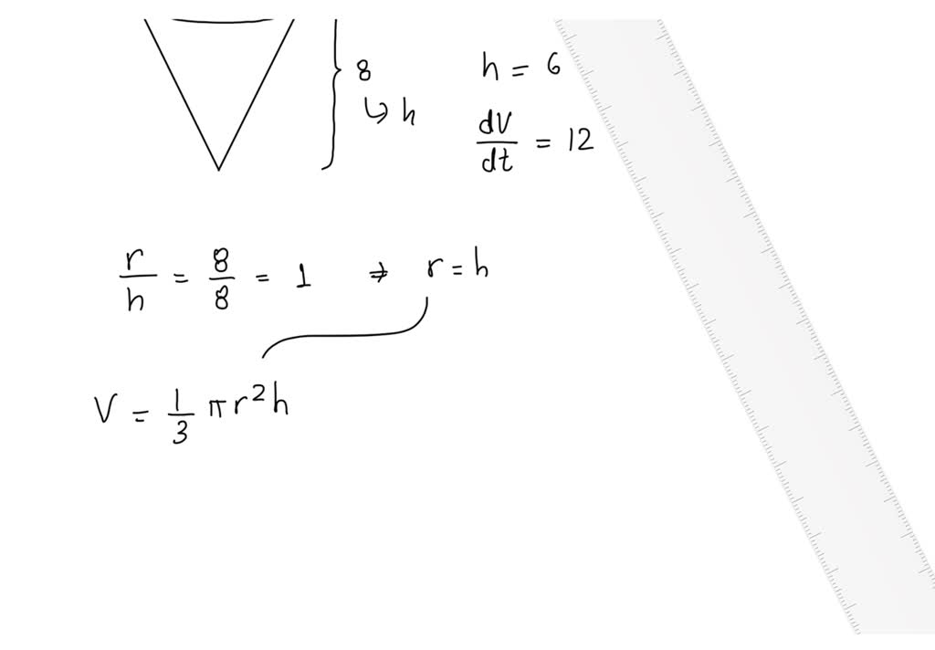 SOLVED: Problem 12. (1 point) Solve a Related Rates Problem. Consider a ...