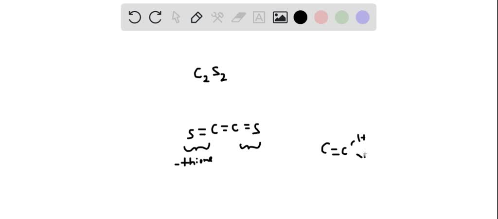 SOLVED: What is the name of the compound, C2S2