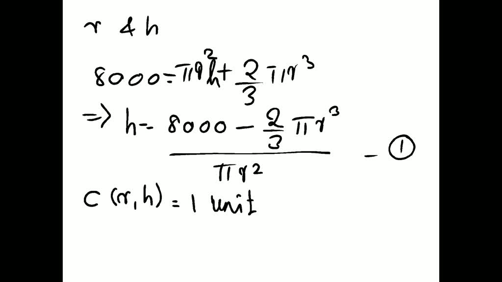SOLVED: An observatory is to be in the form of a right circular ...