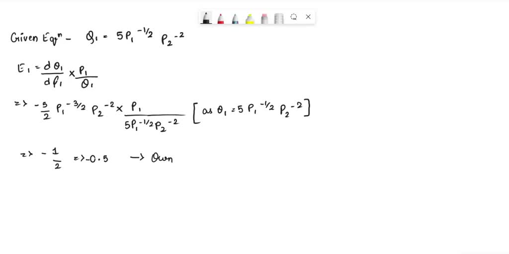Solved Derive The Input Demand Functions For The Production Function If The Prices Are P1 And 5024