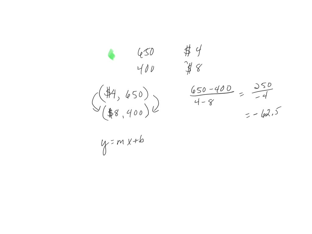 SOLVED: Suppose that 650 lbs of coffee are sold when the price is 4 per ...