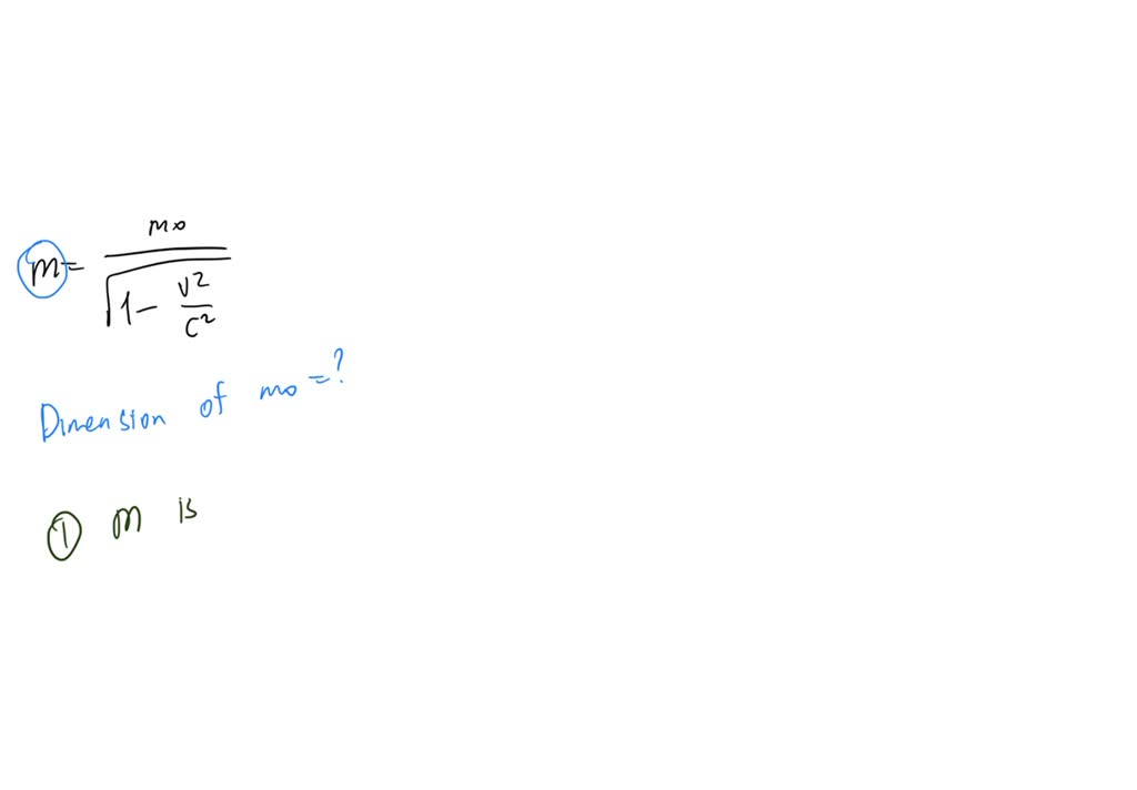 SOLVED: m c and V respectively denote the mass, speed and velocity of ...