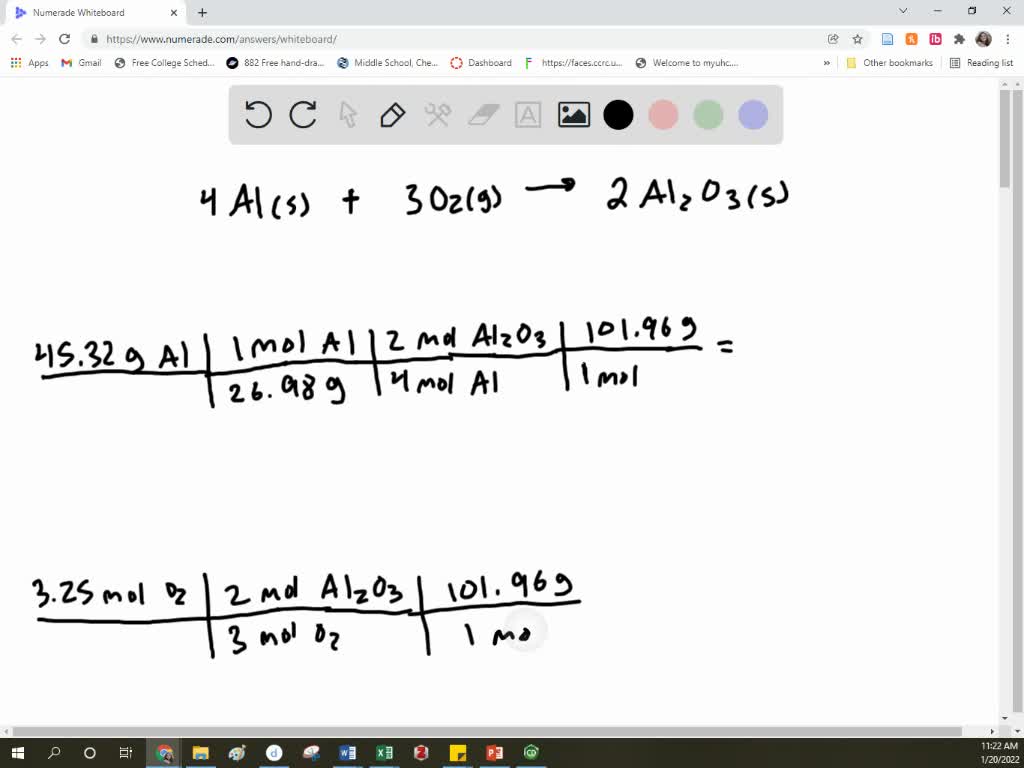 Solved Consider The Following Reaction 4al 302 2al203 What Is The