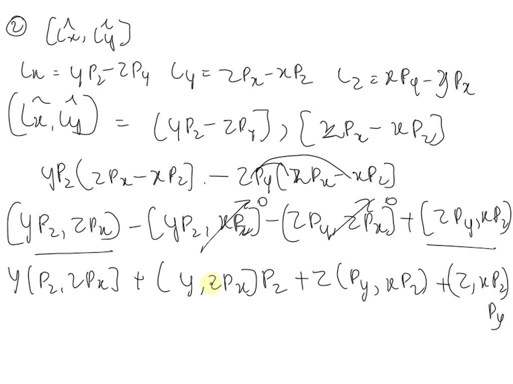 Solved Show That The Momentum Operators Px Py And Pz All Commute With Each Other The Angular