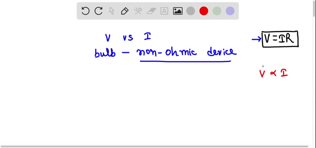 SOLVED: Ohm’s law applies only to ohmic devices, like resistors. A ...