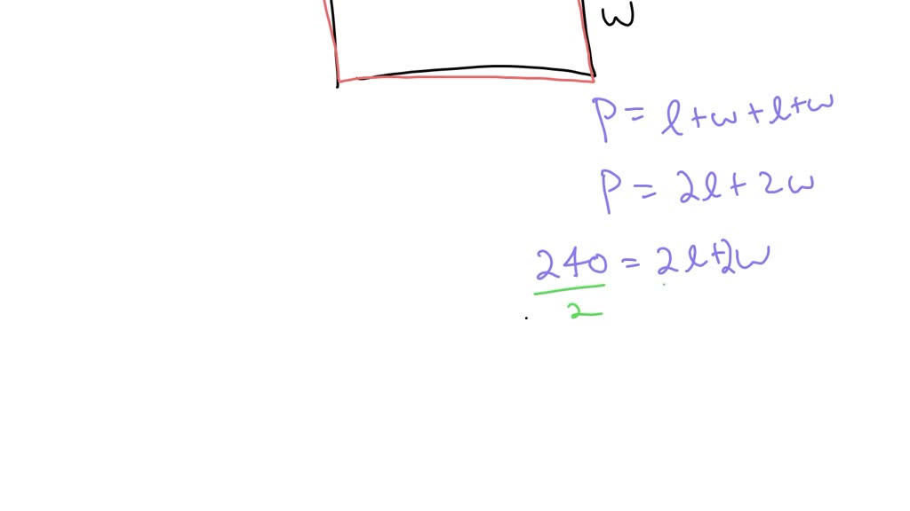 SOLVED: A fence surrounds a rectangular field whose length is 3 times its width. If the entire ...