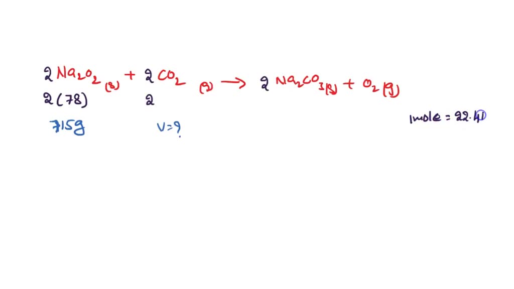 SOLVED: Sodium peroxide (Na2O2) is used to remove carbon dioxide from (and add oxygen to) the ...
