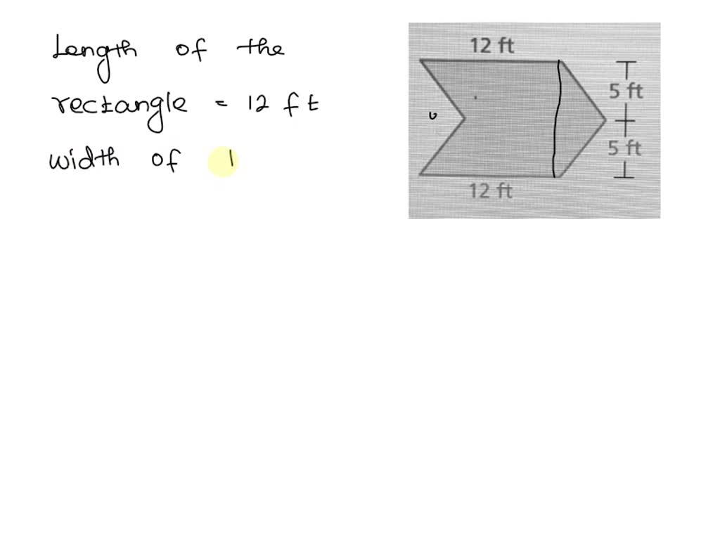 SOLVED: 'Find the area of the figure. 12 ft 5 ft +1 5 ft 12 ft The area ...
