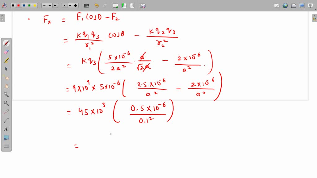 Consider three point charges located at the corners ofa right triangle as shown in Fig; where q1 ...