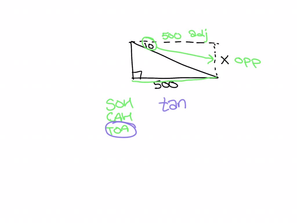 SOLVED: Angles of elevation and depression: Find the value of x. Round ...