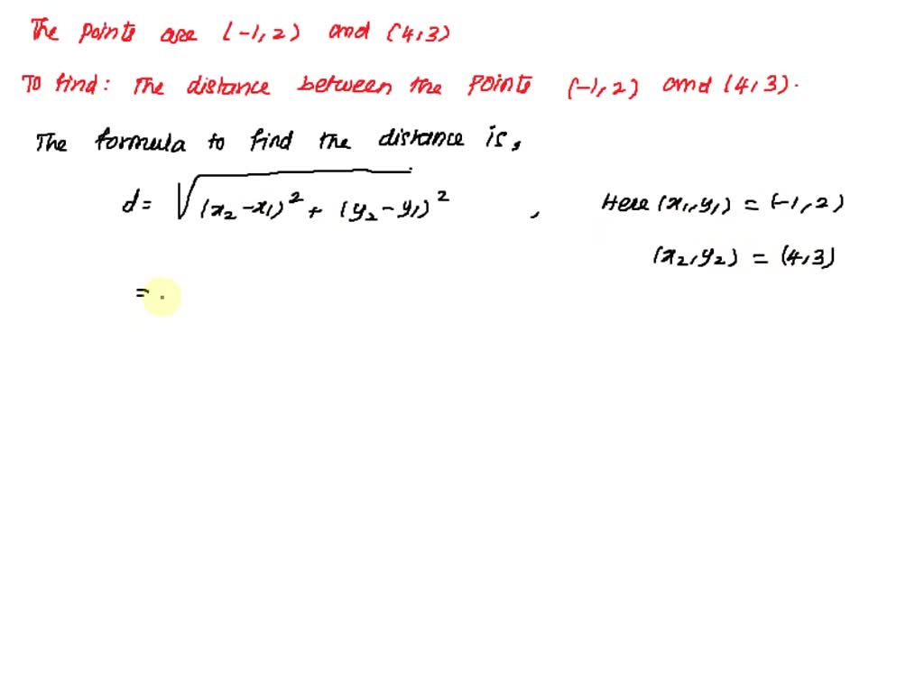 SOLVED: In the xy-plane above, what is the approximate distance between ...