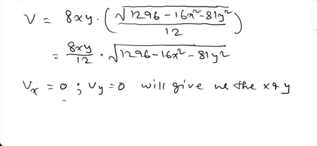 SOLVED 1 Point Find The Volume Of The Largest Rectangular Box With solved-1-point-find-the-volume-of-the-largest-rectangular-box-with