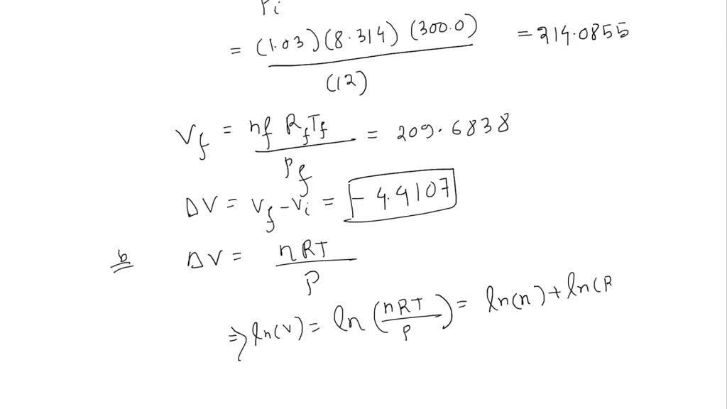 SOLVED: Ideal gases obey the equation PV = nRT, where P is the pressure ...