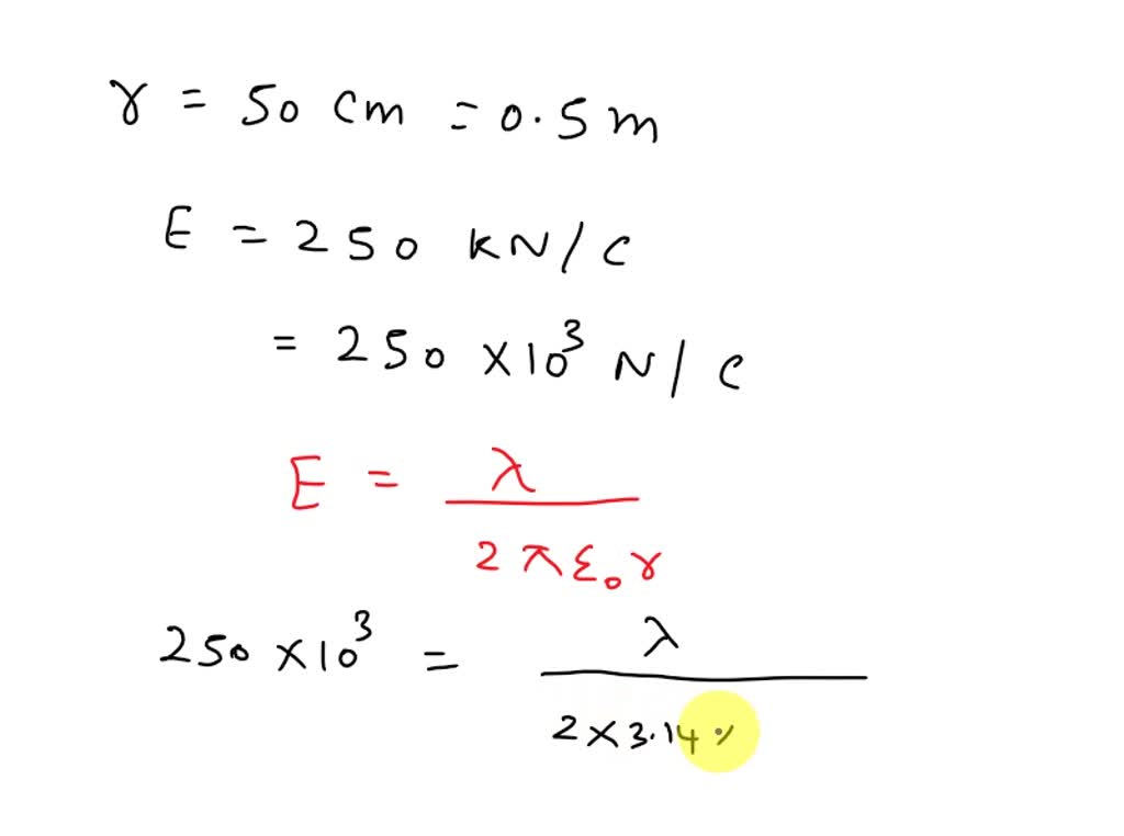Solved Texts Part A A Long Straight Wire Carries A Charge Density Of 292 Cm Find The