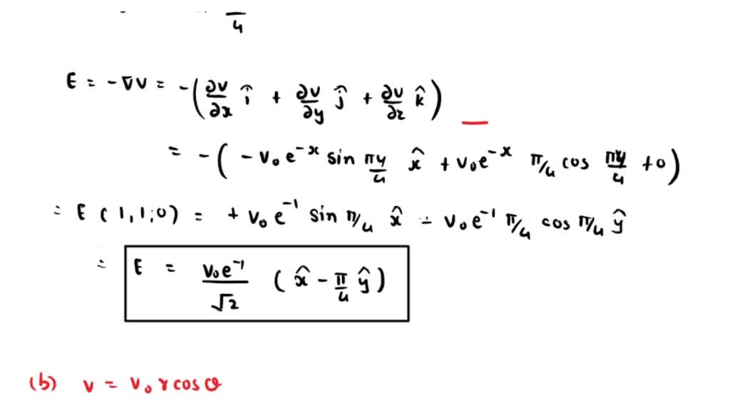 SOLVED: EXAMPLE 2-16: The electrostatic field intensity E is derivable ...