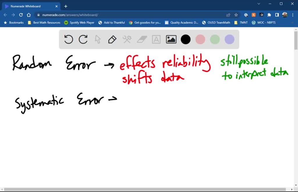 SOLVED: Which of the following types of error is due to the ...