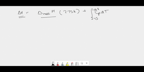 The change in enthalpy when one mole of ice ih is melted at...