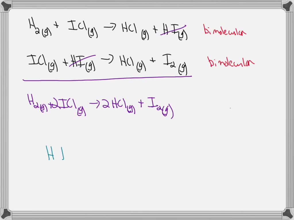 SOLVED: The gas phase reaction between hydrogen and iodine is proposed ...