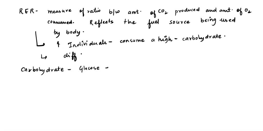 SOLVED: What is the respiratory exchange ratio (RER)? Explain how it is ...