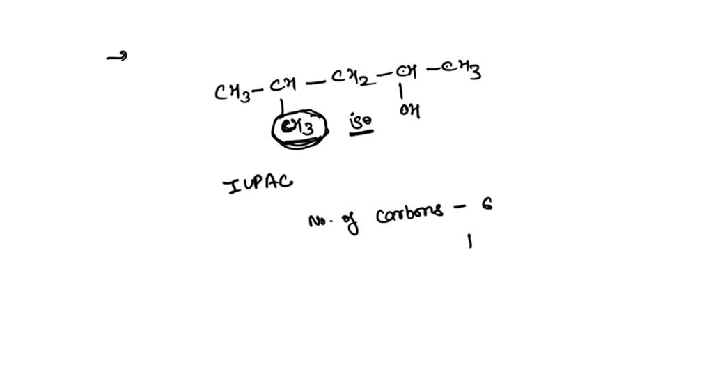 SOLVED: What is the IUPAC name of the compound shown below? CH3CH2CH2CH2CH2CH2OH a. 4-methyl-2 ...