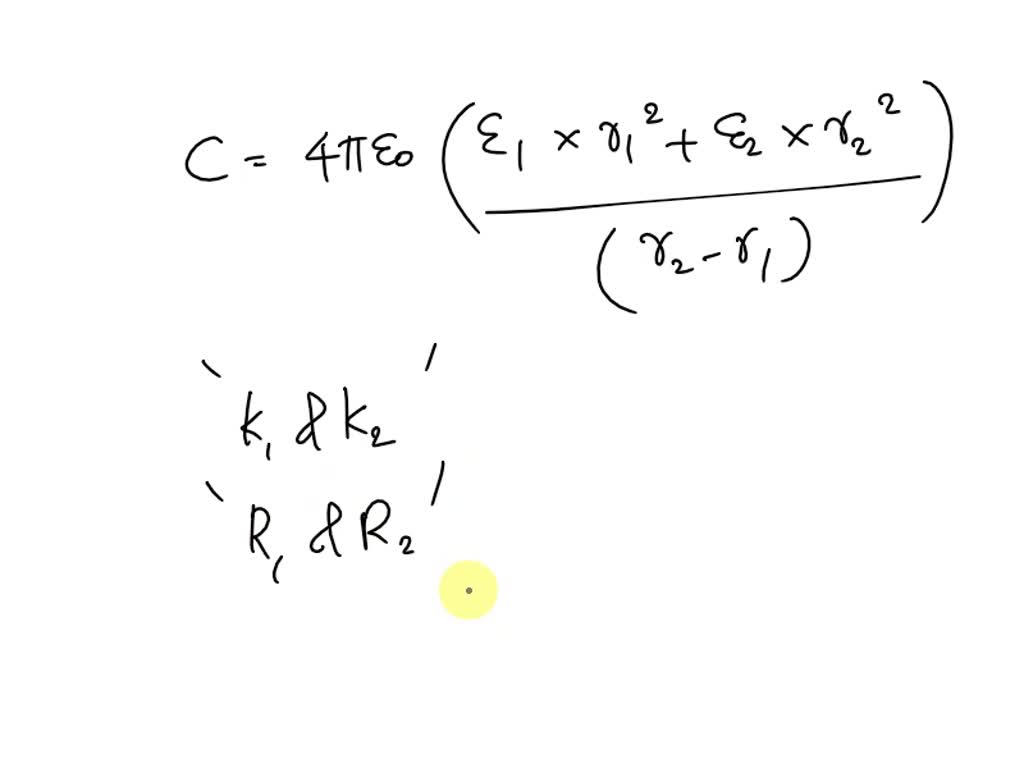 SOLVED: 1. A spherical capacitor consists of a spherical conducting ...