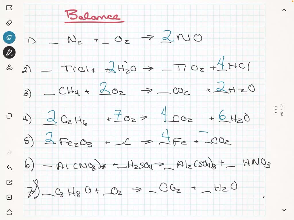 SOLVED: 8. Balance each equation. a. NH4NO3 → N2O + H2O b. TiBr4 + H2O ...
