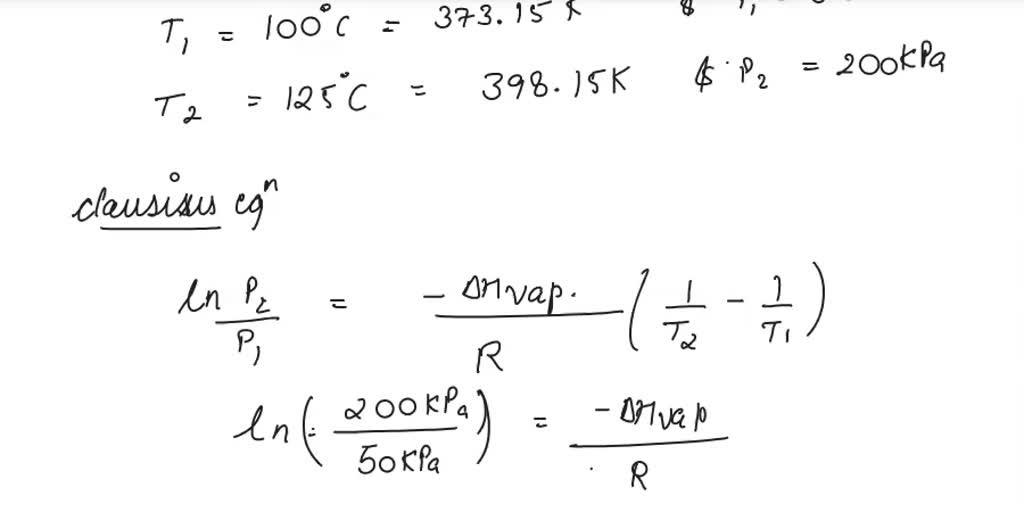 SOLVED: 1. Starting with the fundamental property relation T=TV,pL = pV ...