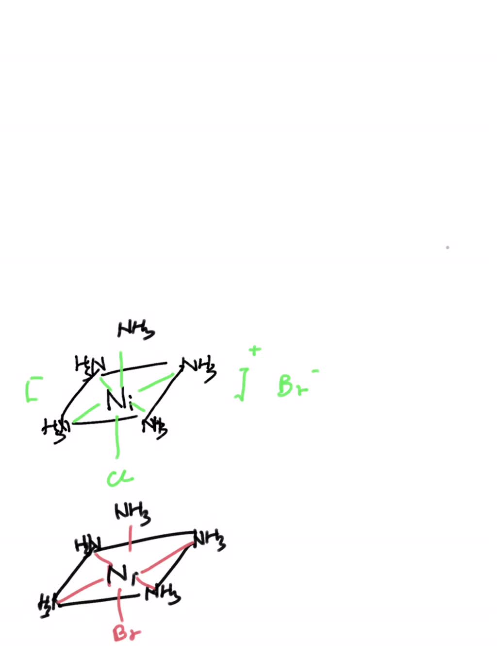 SOLVED: The complexes [Pt(NH3)4][PtCl6] and [Pt(NH3)4Cl2][PtCl4] are: A ...