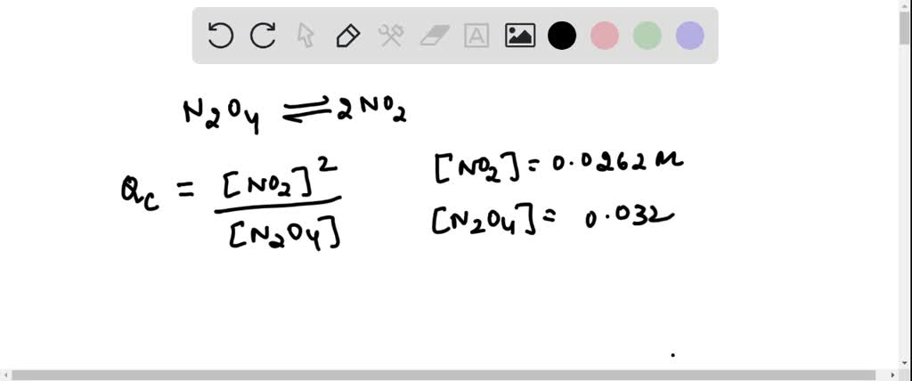 SOLVED: Consider the reaction and its equilibrium constant: N2O4(g)⇌2NO2(g) Kc=5.85×10−3 (at ...