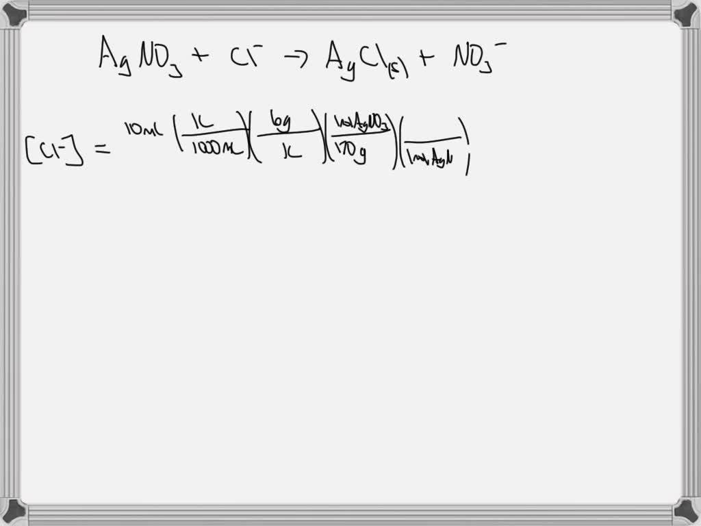 SOLVED: Argentometric titration (AgNO3) can be used to determine ...