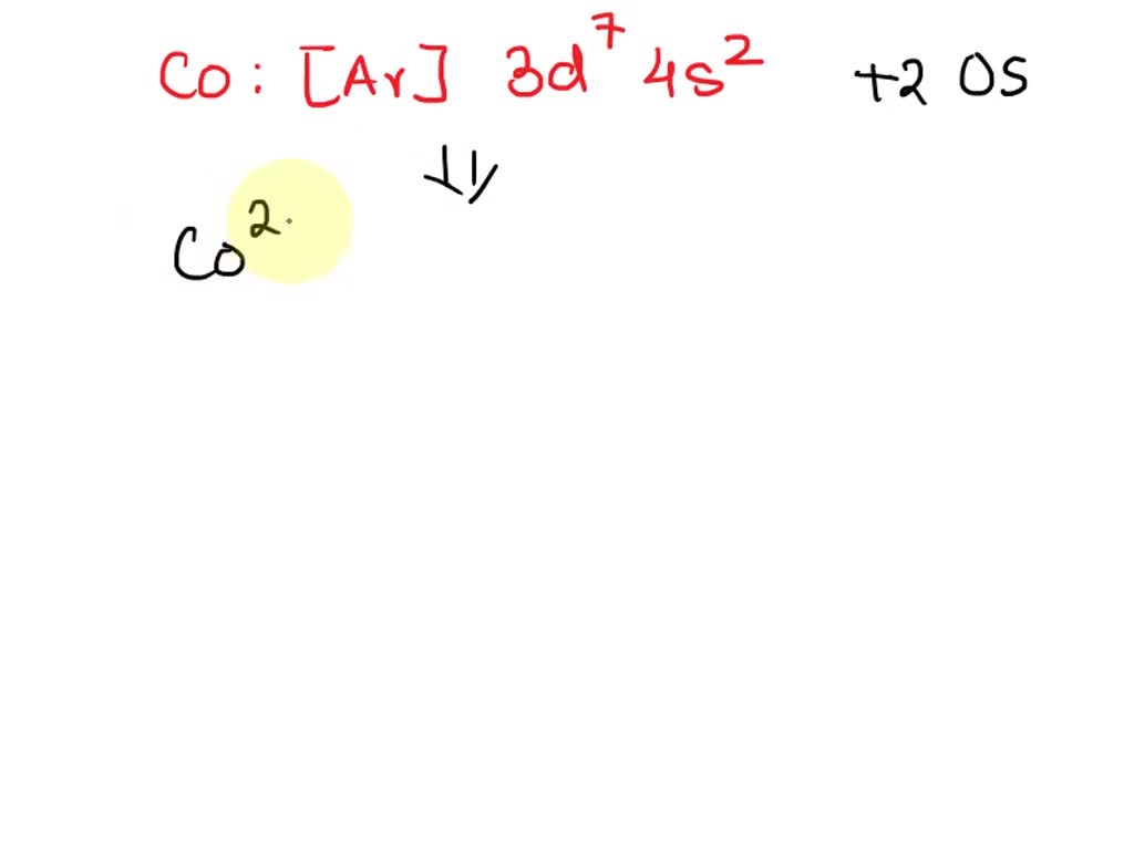 SOLVED: The ground state term symbol for the free Co2+ ion is: Ba. 4F b ...