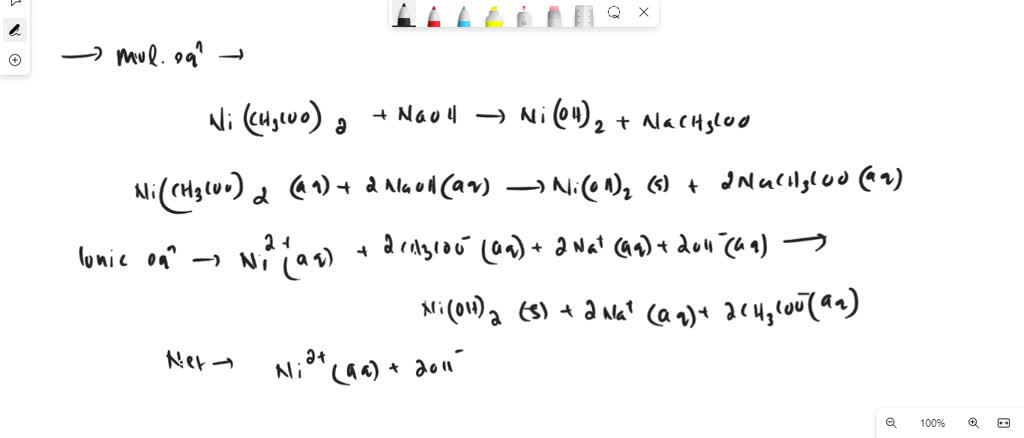 SOLVED: (a) Write balanced molecular equations for the following ...