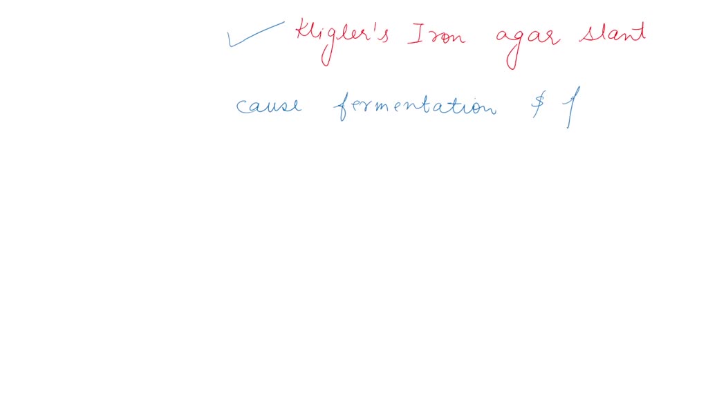 SOLVED: These are the possible results from the inoculation of TSI ...
