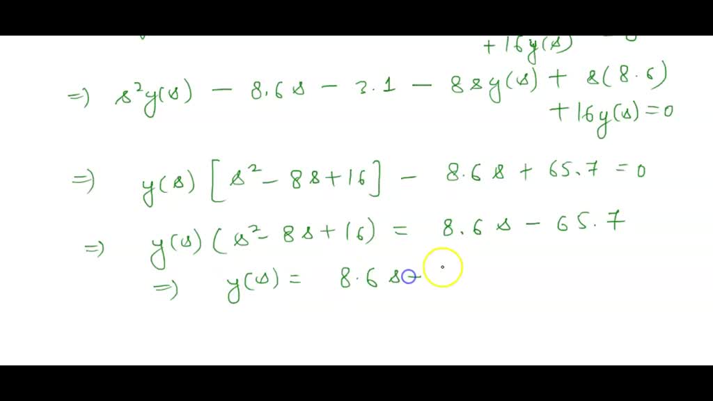 SOLVED: 1.25 pts. Use the Laplace transform to solve the given initial-value problem y + y = sin ...