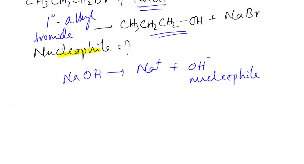 SOLVED: Identify the nucleophile in the chemical reaction below ...