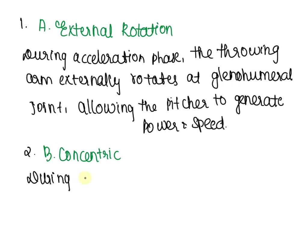 SOLVED: This question refers to the throwing arm during the ...