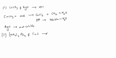 How can we separate the two compounds caco3 and agcl nh42po4...