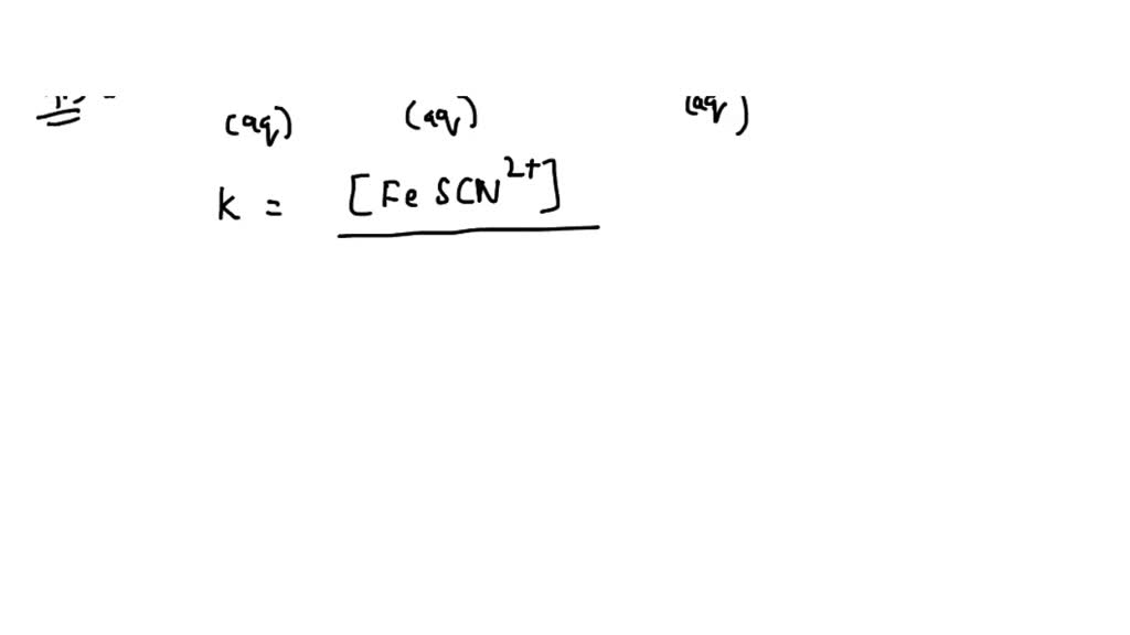 SOLVED: Consider the reaction represented by the equation: Fe3+ (aq ...