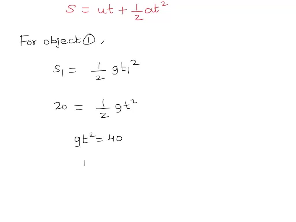 Solved An Object Is Dropped From A Bridge A Second Object Is Thrown