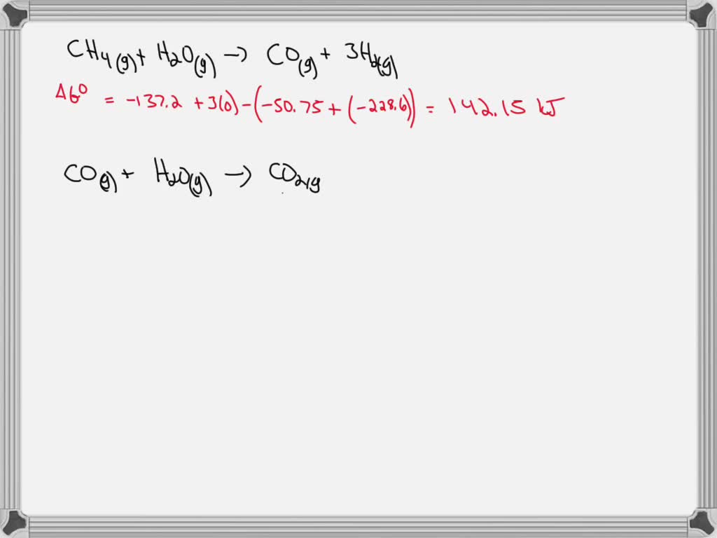 SOLVED: CHalg) 2 Clz(g) Methane CHzClzlg) + 2 HCIg) gas rcacts with ...