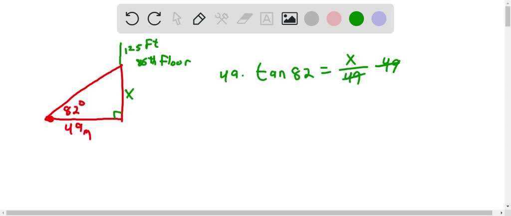 SOLVED: You are standing 47 meters from the base of a building. You ...