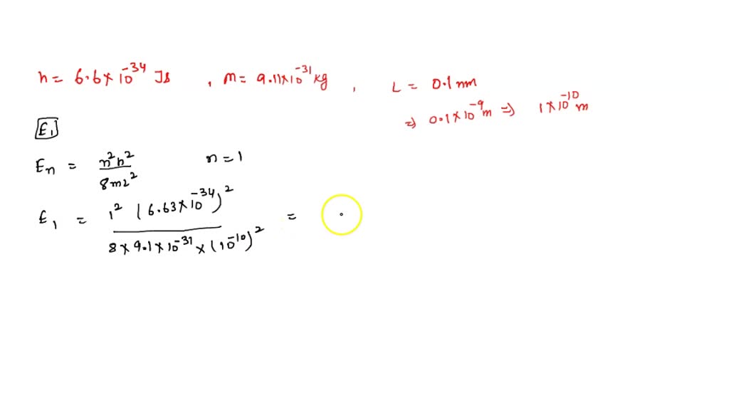 Solved Consider An Electron In An Infinite Potential Well With A Size