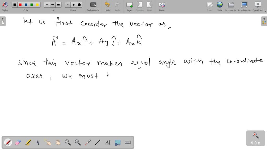 SOLVED: The vector whose magnitude is 1.732 units makes equal angles with the coordinate axes ...
