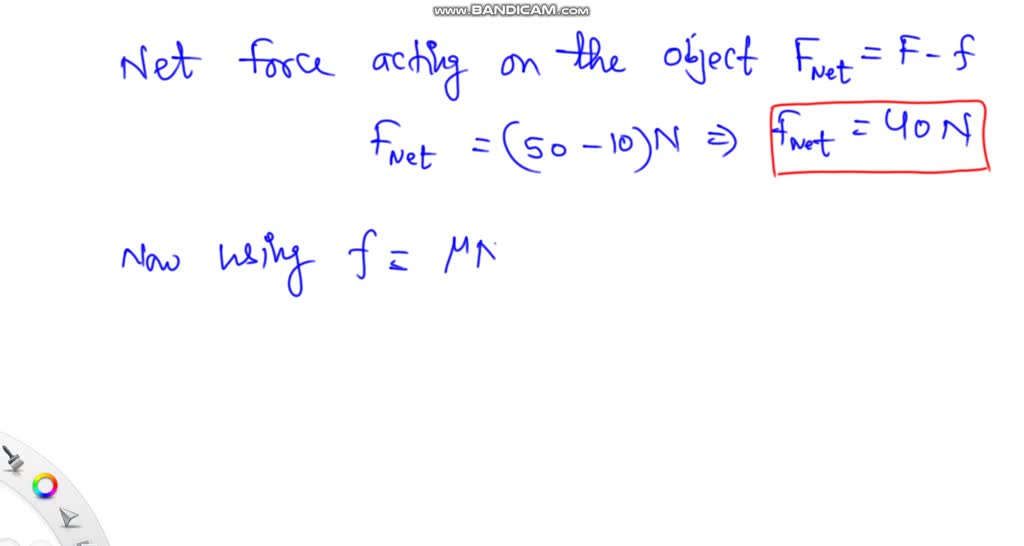 SOLVED An Applied Force Of 50 N Is Used To Accelerate An Object To The