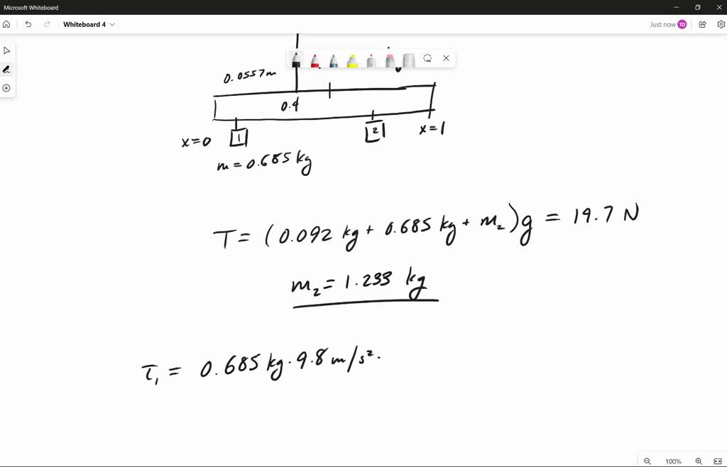 SOLVED: A 0.092 kg meter stick is supported at its 40 cm mark by a string attached to the ...