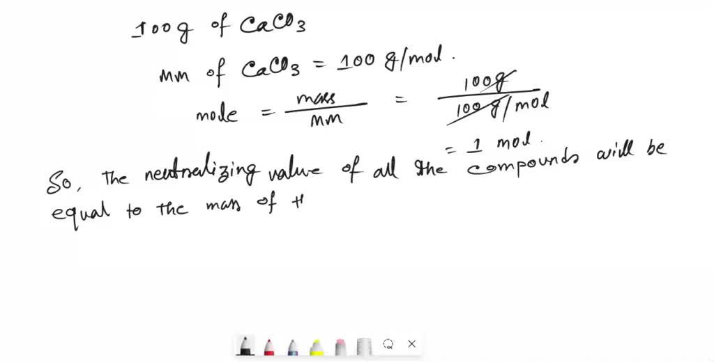 Determine the calcium carbonate equivalent (CCE) of the following ...