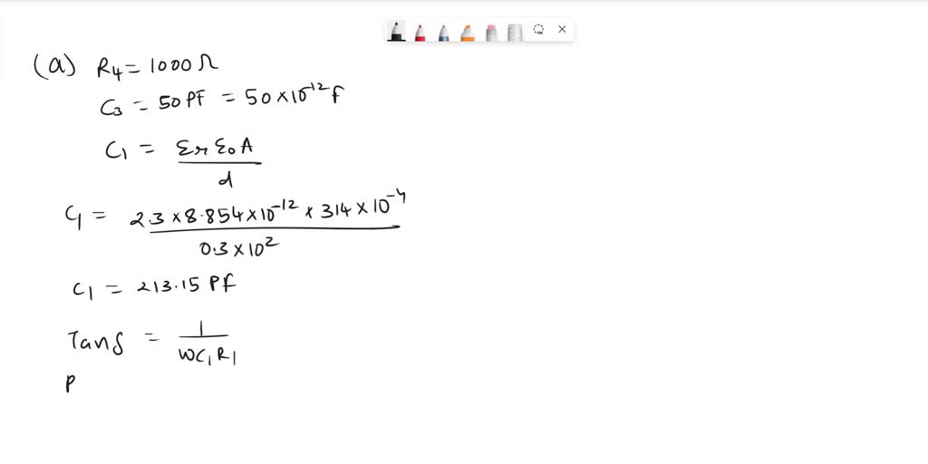 SOLVED: Texts: A 132 kV 50Hz HV Schering bridge is used to test a ...