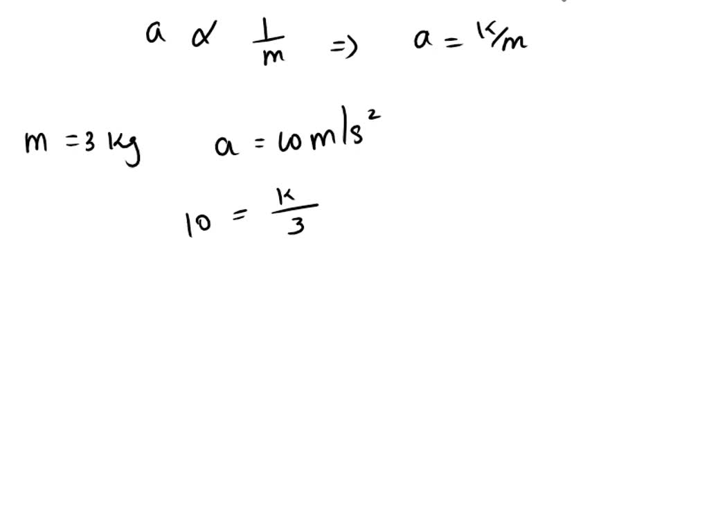 Solved When A Constant Force Is Applied To An Object The Acceleration Of The Object Varies