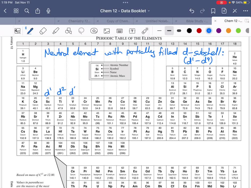 SOLVED: In the Periodic Table below, shade all the elements for which ... SOLVED: In the Periodic Table below, shade all the elements for which ...